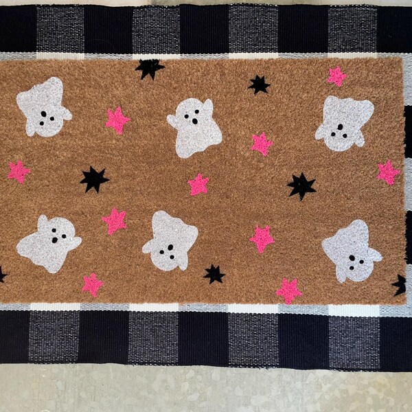 Oversized Buffalo Check Entry Rug, Doormat Layering Rug, Buffalo Plaid ...