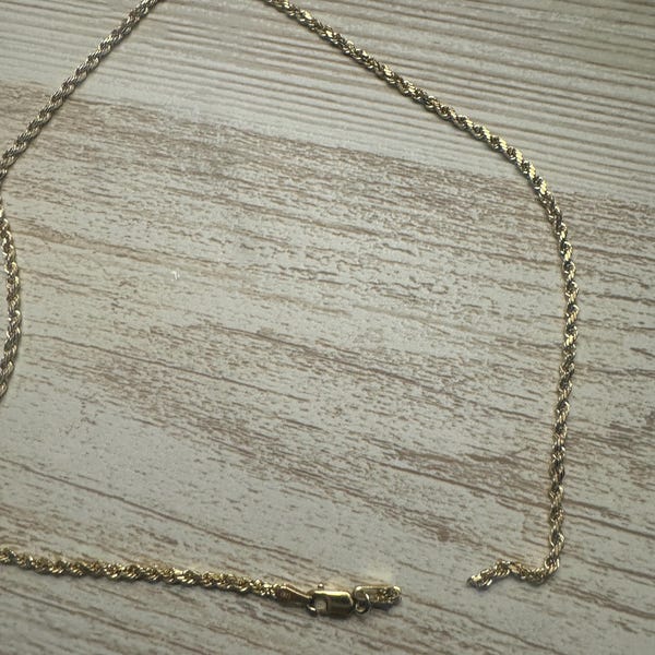 14k Gold Necklace, 14k Gold Chain, Solid Gold Necklace, Solid Gold ...