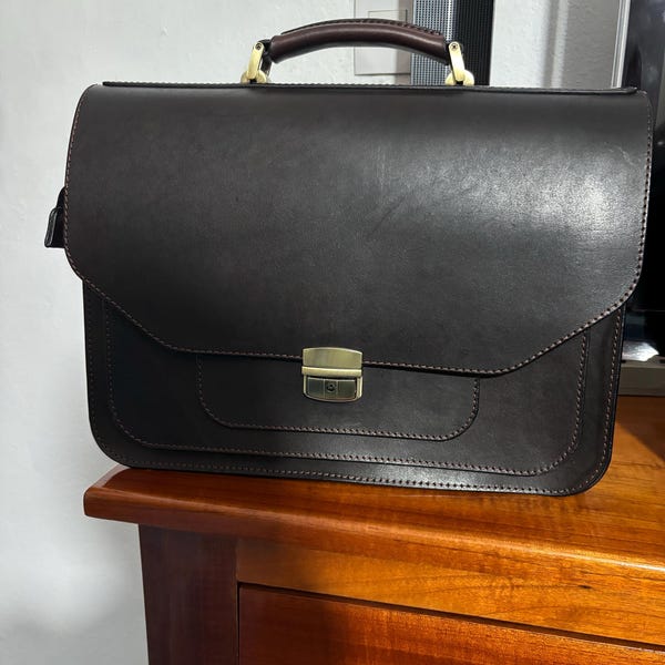 Сlassical Briefcase, Leather Classic Briefcase, Mens Leather Briefcase ...