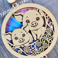 Quarter Moon With Stars Suncatcher Repurposing Dvds Laser Cut File SVG ...