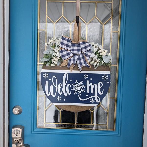 Winter Front Door Decor | Winter Welcome | Snowflake | Winter Door ...