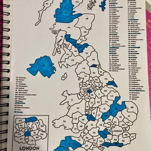 US Postcode Sales Map Tracker Printable United States Etsy | Etsy
