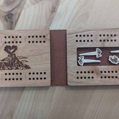 Wildlife Mini Cribbage Board Personalized With Custom Pegs Walnut ...