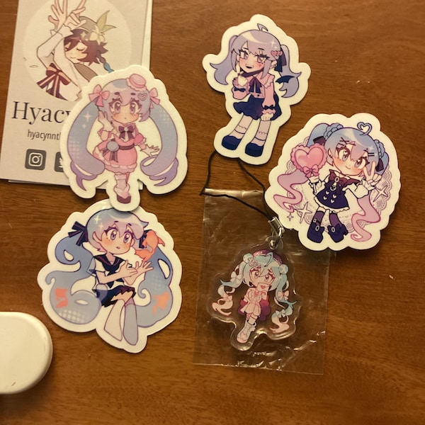 Vocaloid Project Sekai Stickers Hatsune Miku Kagamine Rin Len Megurine ...