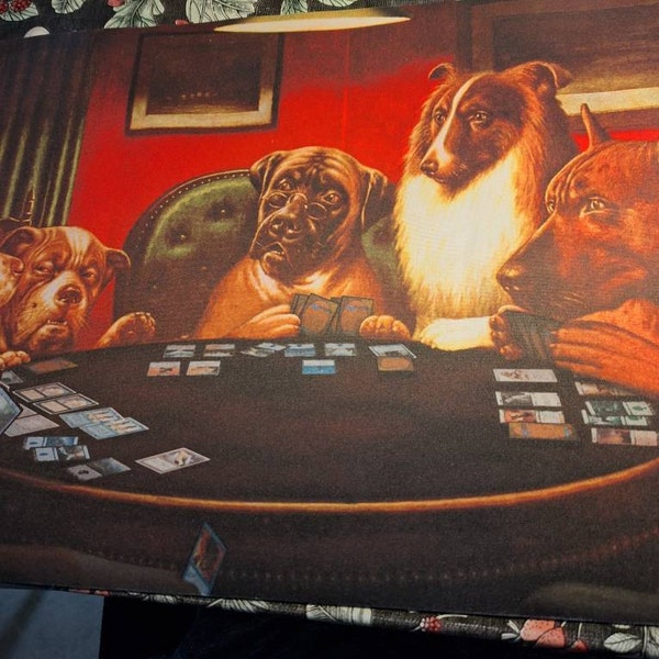 Dogs Playing Magic - Full Color Poster - Etsy