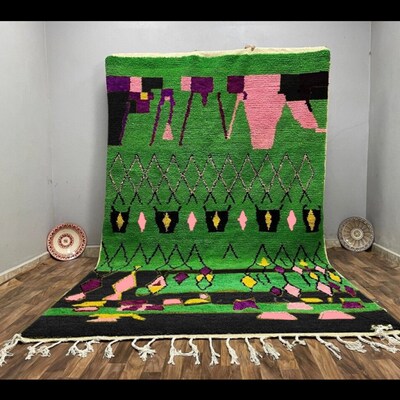 Colorful Moroccan Rug, Custom Fabulous Boujad Rug, Abstract ...