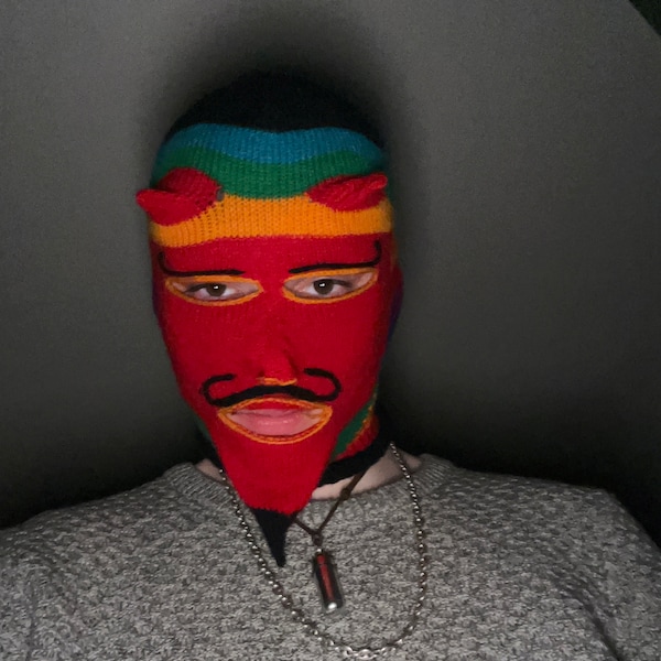 Peruvian Balaclava Ski Mask/devil Balaclava/acrylic Wool Colorful Face ...