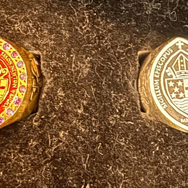 Bishop Ring With Papal Coat of Arms – Pope Francis Inspired Cross Ring ...