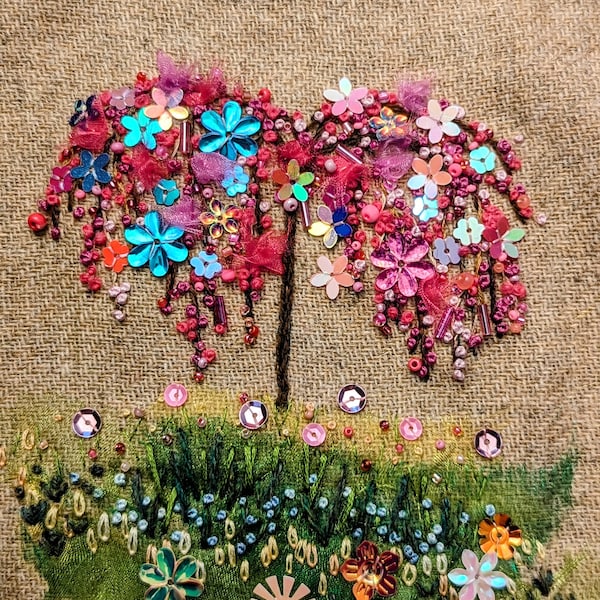 The Weeping Cherry Tree Embroidery Kit - Etsy