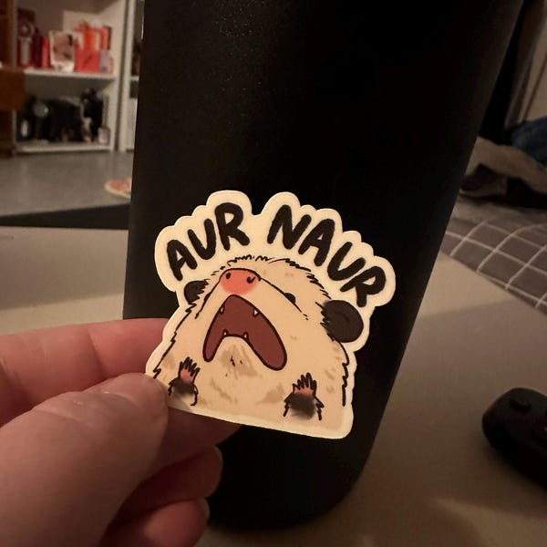 Aur Naur Cute Sticker | Series 1 | Funny Sticker | Possum Hamster ...