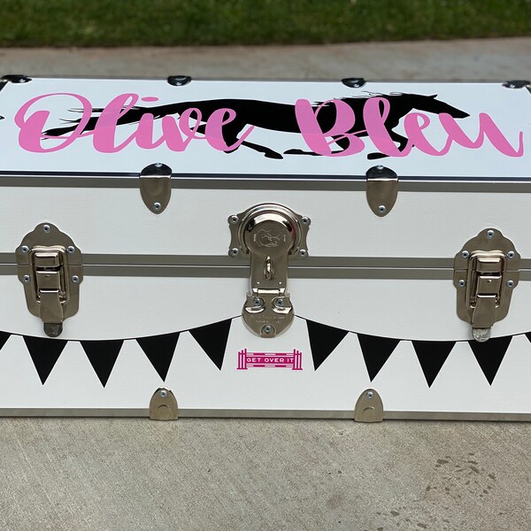 Camp Trunk Vinyl Decal Decor - Camp Trunk Sticker - Personalized Camp ...