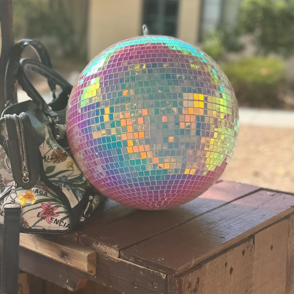 12 Inch Disco Ball Iridescent Decor Disco Balls Disco Holographic ...