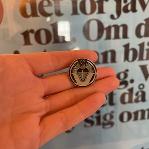 Star Trek Klingon Silver Tri Foil Logo Large Pin TNG Cosplay | Etsy