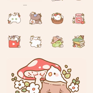 Cute Cottagecore App Icon Set Kawaii Aesthetic Theme for Android IOS ...