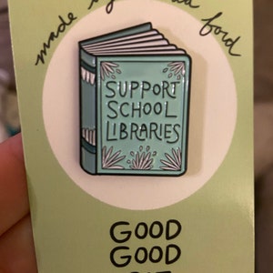 Support Public Libraries Enamel Pin Librarian - Etsy