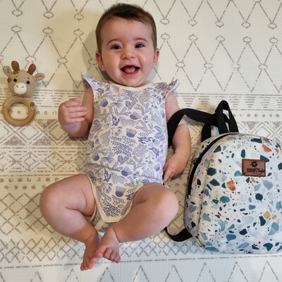 Kids Backpack Personalized, Cotton Helicopter Backpack for Toddlers and ...