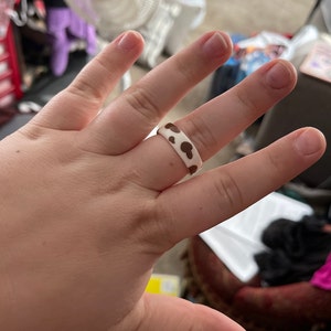 Cow Print Ring - Etsy