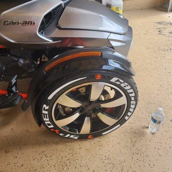 Tire Lettering Permanent SPYDER Can-am Raised Tyre Sticker Fits ...