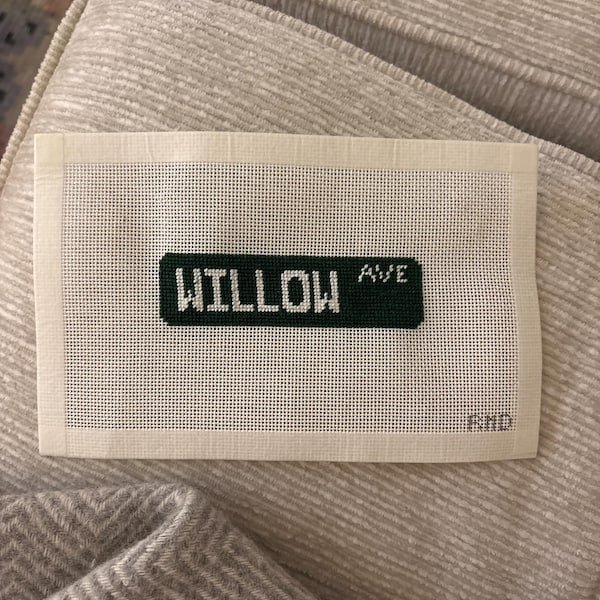 CUSTOM | Street Sign Needlepoint Canvas - Etsy