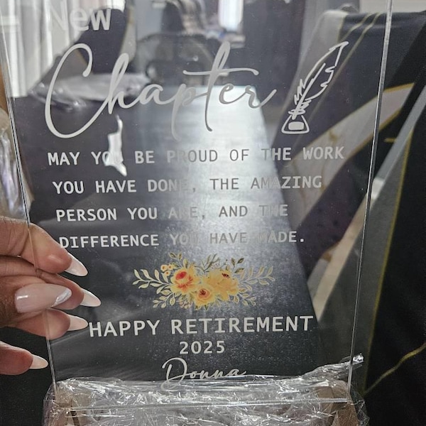 Personalized Retirement Night Light, Happy Retirement LED Light, Custom ...
