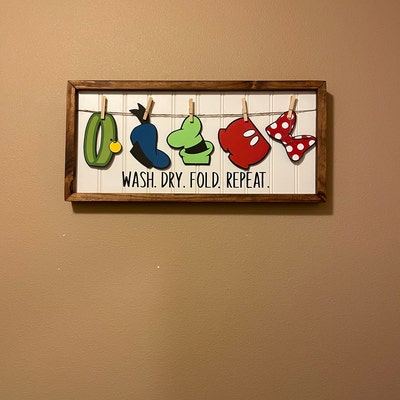 Mickey Laundry Sign Disney Laundry Sign Custom Disney Laundry Sign ...