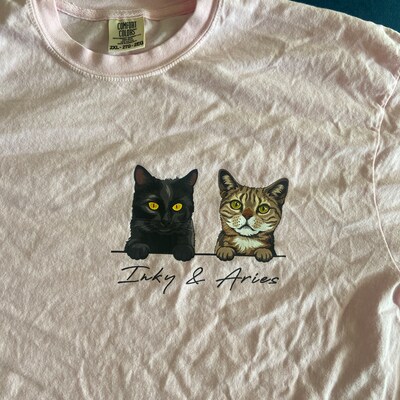 Custom Cat Shirt, Comfort Colors Shirt, Personalized Cat Shirt, Cat ...