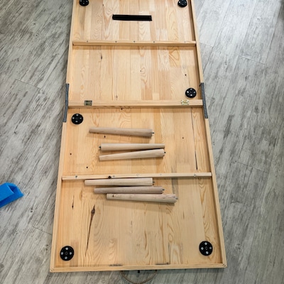 Multifunctional and Portable Wooden Table, Foldable Table for Picnic ...