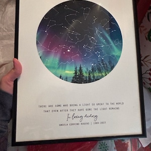 In Loving Memory Memorial Star Map Sympathy Gifts Celebration of Life ...