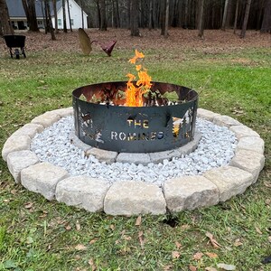 Personalized Retro Camper Fire Pit Ring Heavy Duty Camping | Etsy