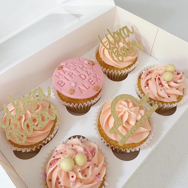 Personalised New Home Cupcake Toppers, First Home, House Warming, Cake ...