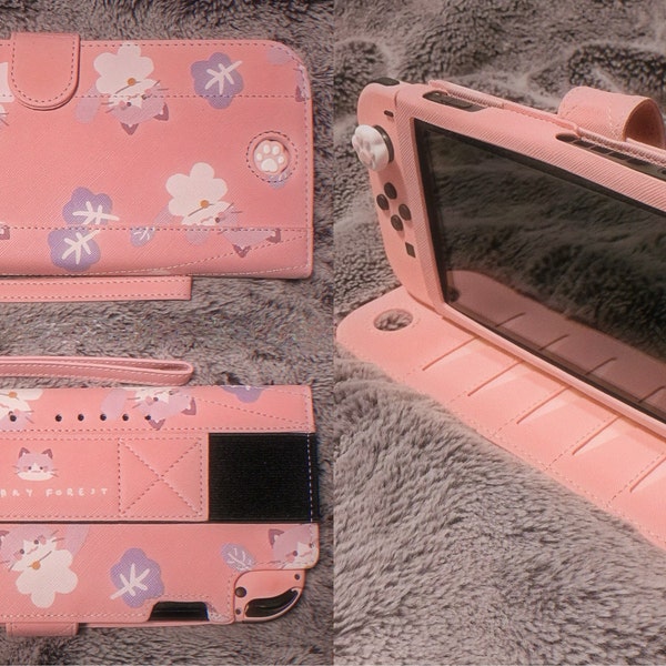 Starry Forest Leather Case for Nintendo Switch OLED, Cute PU Leather ...