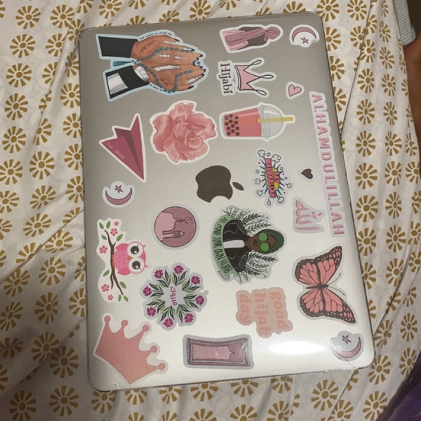 Large Hijabi Grad Sticker, Alhamdulillah Cap, Muslim Stickers, Hijabi ...