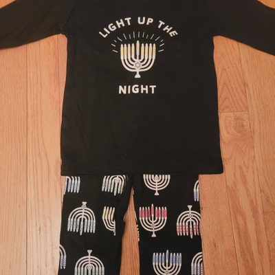 Hanukkah Unisex Pajamas// Chanukah Pjs// Menorah Pajamas// Jewish Kids ...