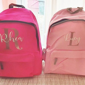 Personalised Initial Name Backpack for Kids, Custom Name Back Pack for ...