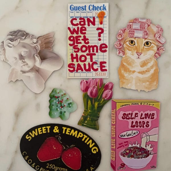 Refrigerator Magnets Set, Random Magnet Set, Vintage Magnets, Retro ...