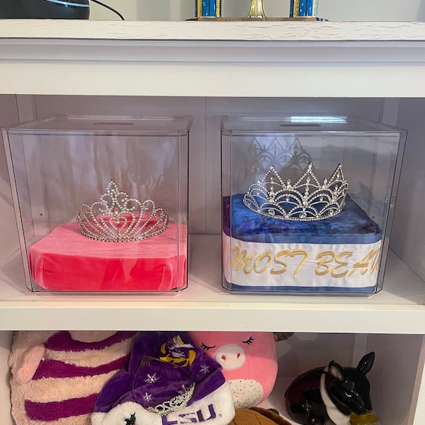 Crown or Tiara Carrying Case With Custom Velvet Cushion - Etsy