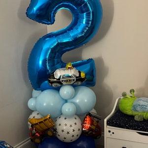 DIY Large 55 Transport Birthday Balloon Sculpture, Vehicle Themed ...