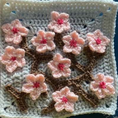 Cherry Blossom Tree Branch Crochet Pattern and Diagram - Etsy