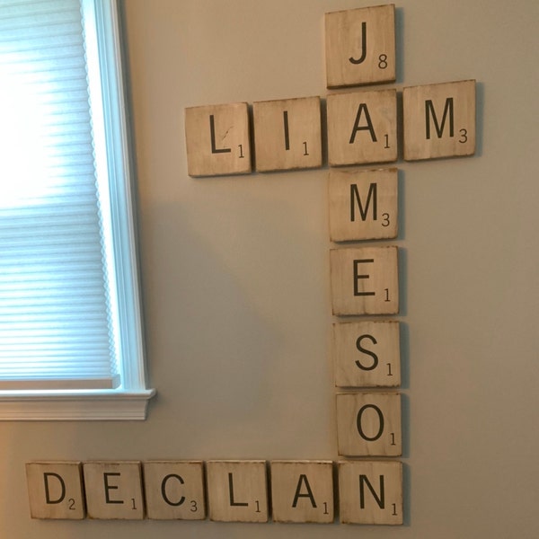 Large Scrabble Letters, 5.5 Wood Scrabble Tiles, Large Scrabble Tiles ...