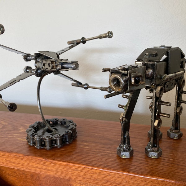 Mickey Robot, Metal Art, Scrap Metal Art, One of a Kind, Recycle Metal ...