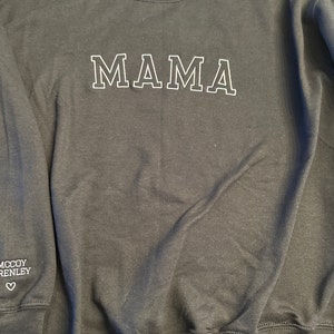 Embroidered Floral Mama Sweatshirts, Mama Crewneck, Fall Sweatshirts ...