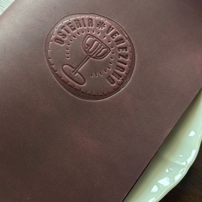 Leather Menu Cover A4 With Elastic Center Holder Menu Holder With ...