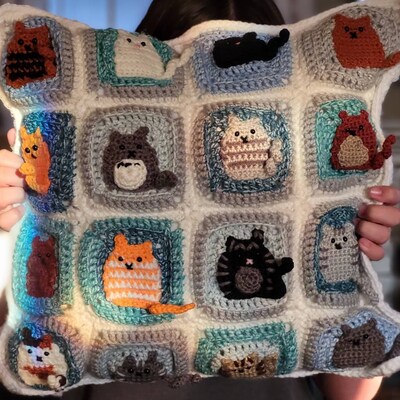 Many Cats Square ENGLISH Crochet Pattern PDF Granny - Etsy Canada
