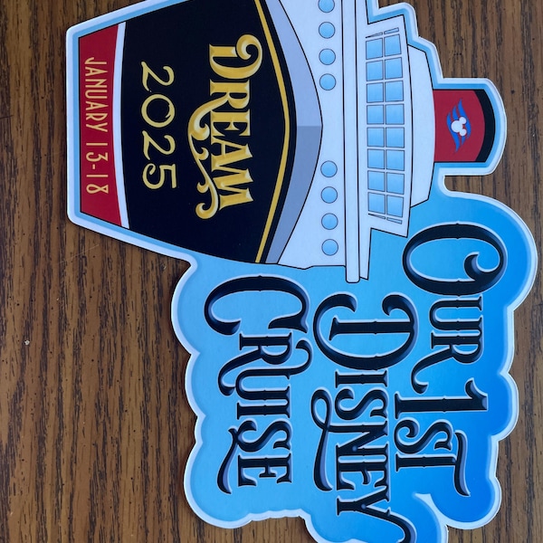 Our 1st Disney Cruise Ship Family Magnet Personalized 1st Cruise Magnet ...