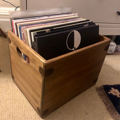 Retro Record Box Handcrafted Vintage Style Vinyl Album Crate Model 355 ...