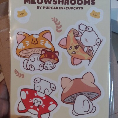 Cat Fast Food Stickers Food Art Cat Gifts Cute Laptop - Etsy