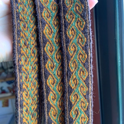 Tablet Woven Band, Woolen Viking Trim, Based on Archaeological Find ...