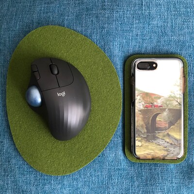 Pebble Wool Felt Mousepad Modern Minimalist Organic Shape Cute Mouse ...