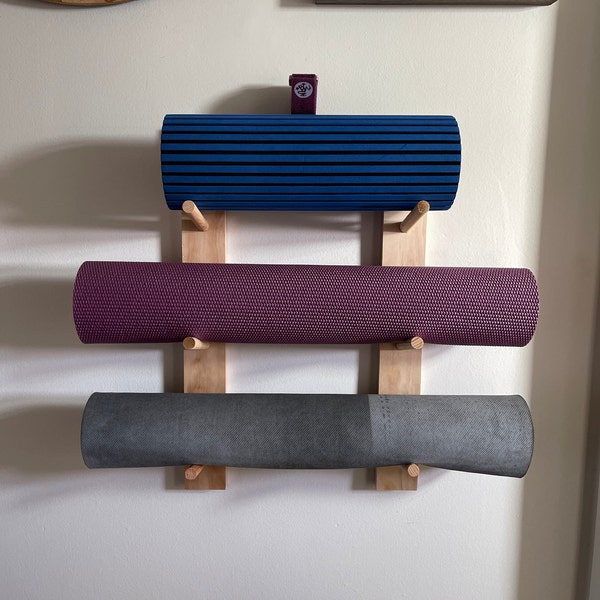 Yoga Mat Rack / 1, 2, 3, 4, 5, 6, 10, 20 Mat Racks / Yoga Mat Holder ...