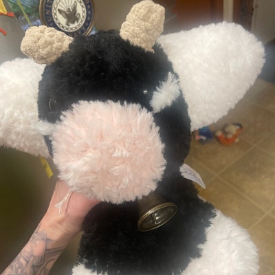Oreo Fluffy Cow Crochet Plushie - Etsy